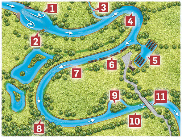 Locuri de pescuit pe rau